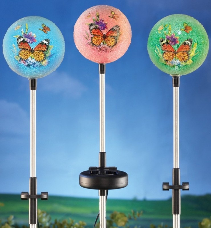 Solar Butterfly Garden Stake Accent Lights | Fresh Garden Decor