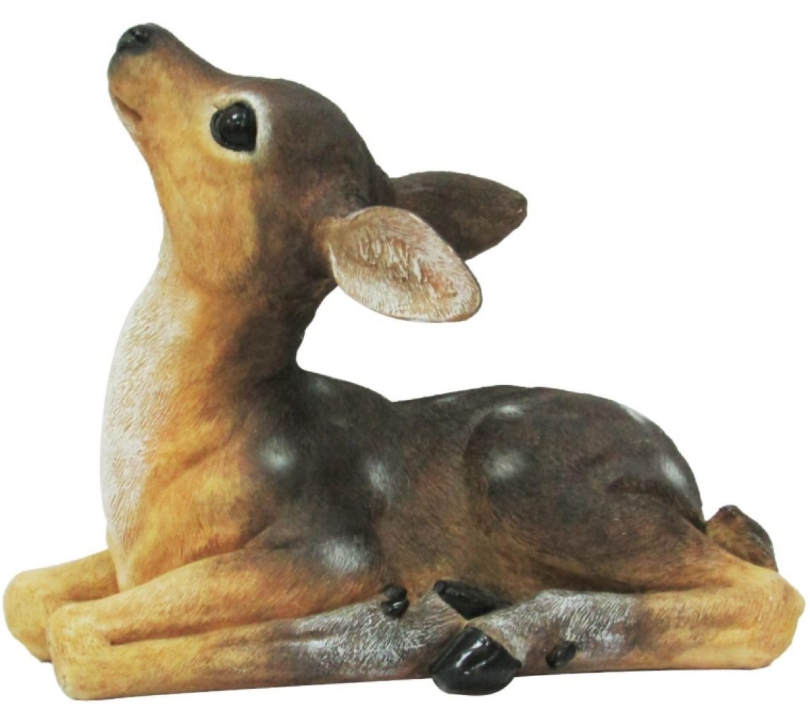 Baby Fawn Lying Outdoor Statue | Fresh Garden Decor