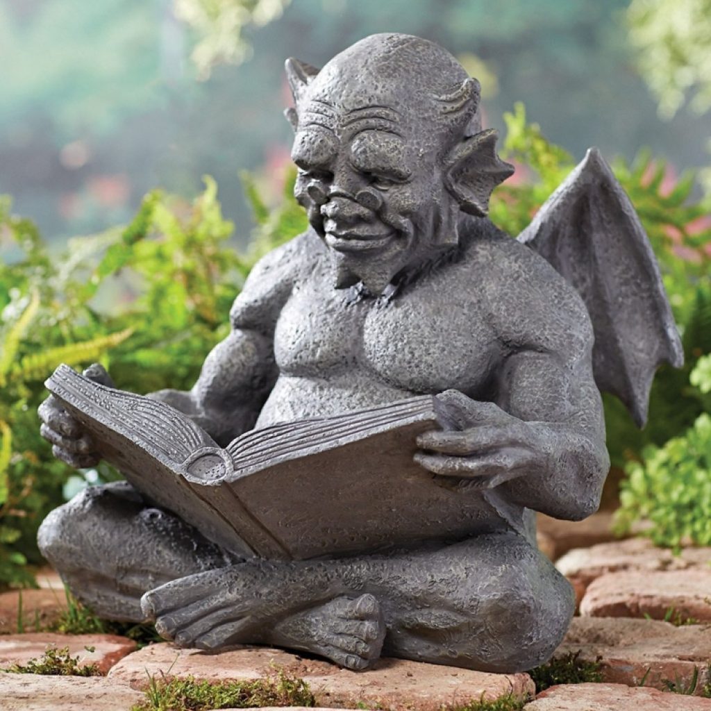 Reading Gargoyle Garden Sculpture | Fresh Garden Decor