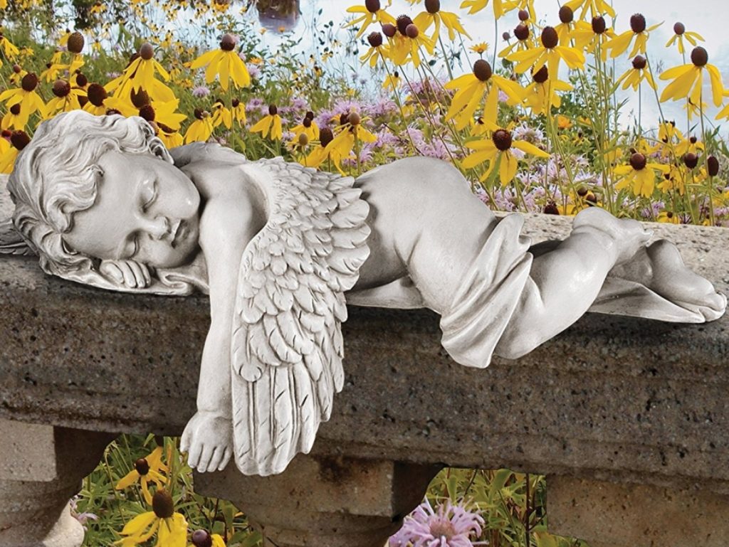 Baby Angel Statue in Stone | Fresh Garden Decor