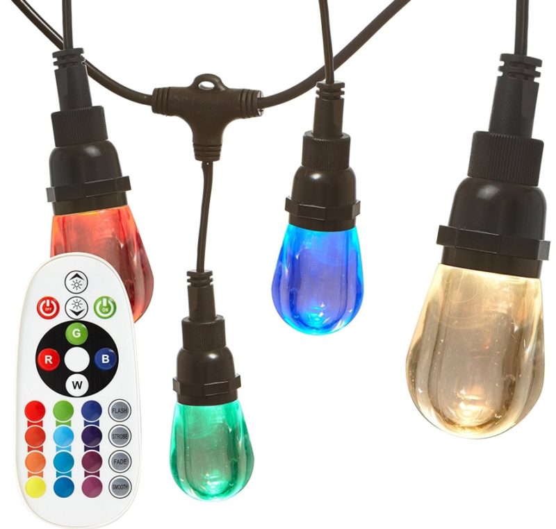 Lighting Outdoor LED Color Changing RGB String Lights | Fresh Garden Decor