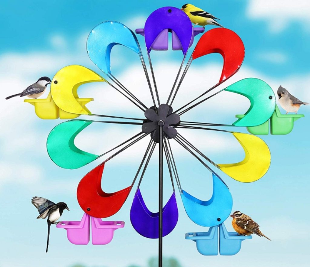 Exhart Spinning Ferris Wheel Bird Feeder Moves | Fresh Garden Decor